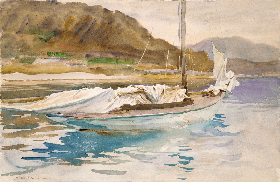 John Singer Sargent Watercolor Reproductions. Idle Sails, 1913 - Fine ...