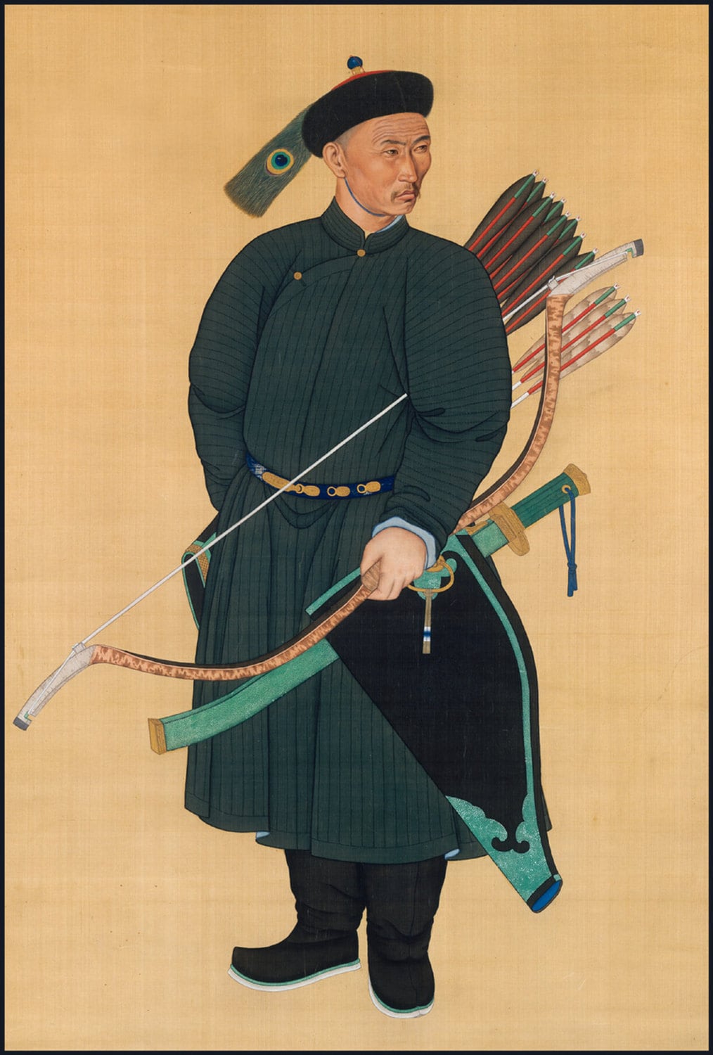 Chinese Warrior Art Reproduction. Imperial Archer, 1760 - Qing Dynasty ...