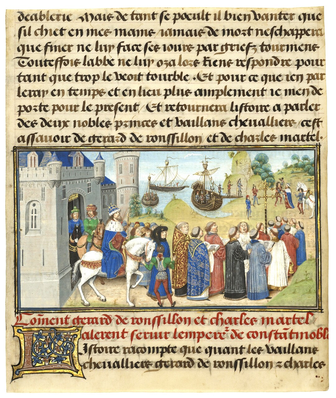 Illuminated Manuscripts Reproduction: the Byzantine Emperor Welcoming ...