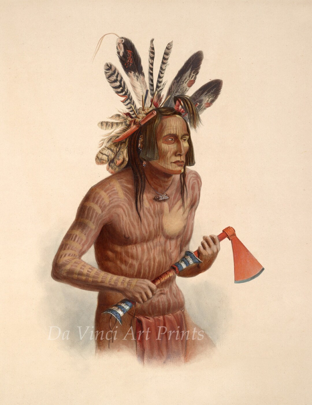 Karl Bodmer Reproduction: Mato-tope (four Bears), A Mandan Chief, C ...