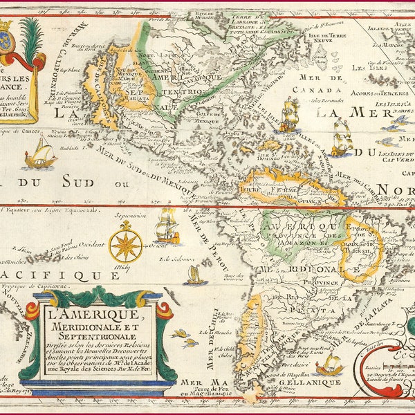 Discovery Map of America - Etsy