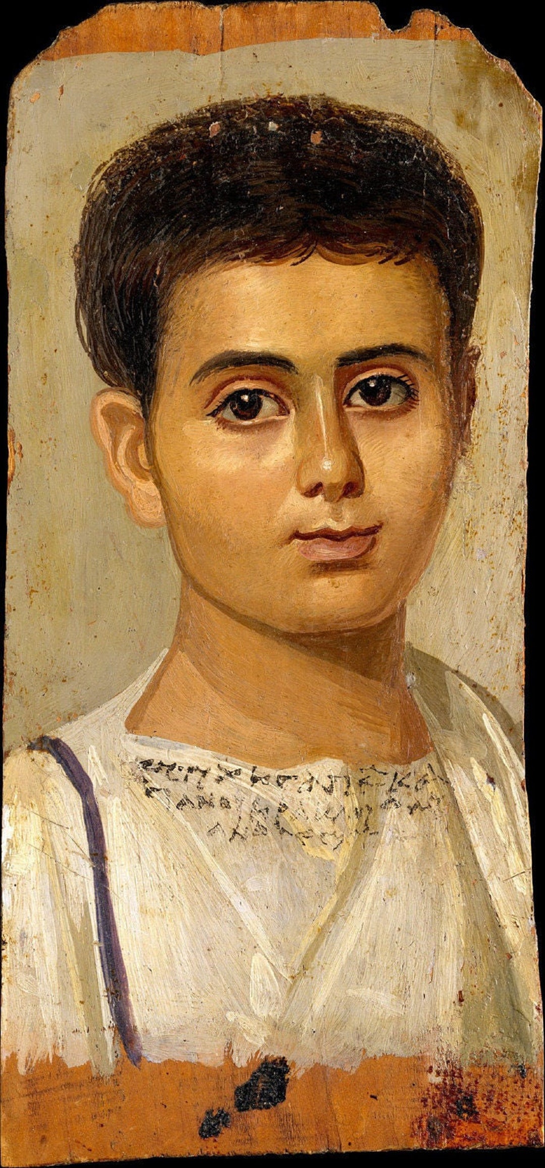 Ancient Egyptian Art Reproduction: Mummy Portrait of the Boy Eutyches ...