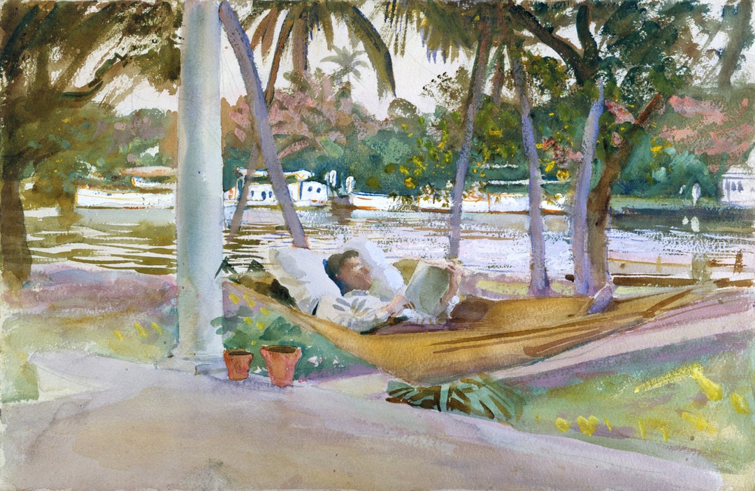 John Singer Sargent Watercolor Reproductions. Figure in a Hammock, 1917 ...