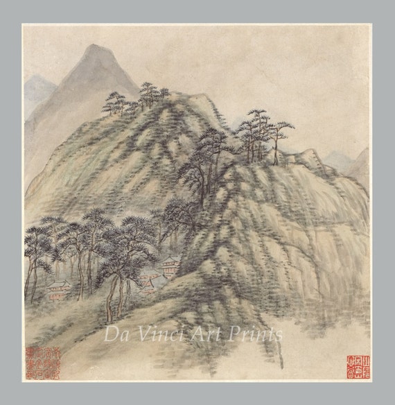 Chinese Calligraphy Art Landscape