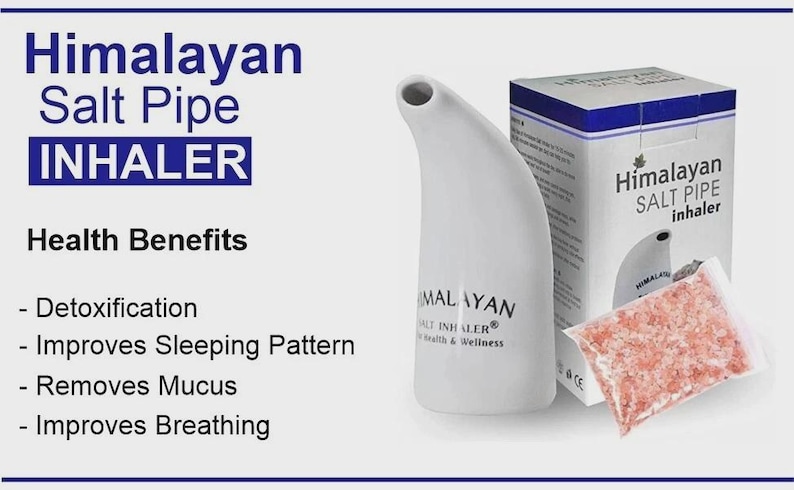 Himalayan Salt Inhaler Pipe Natural Crystal Salt Halo-therapy Breathing ...