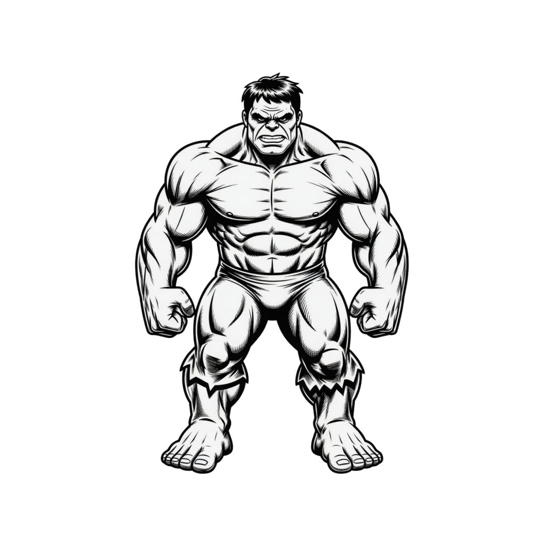 Hulk heroico SVG PNG, diseño de silueta de superhéroe audaz, archivo de ...