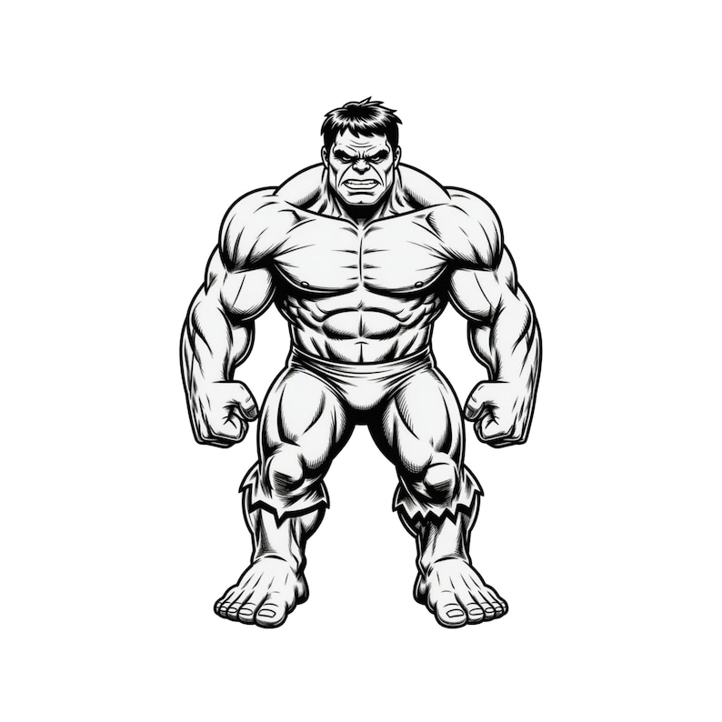Hulk heroico SVG PNG, diseño de silueta de superhéroe audaz, archivo de ...