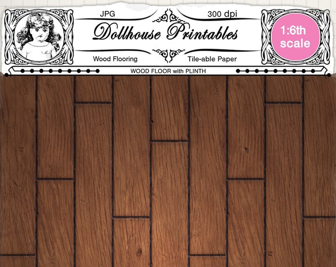 DOLLHOUSE Wooden Flooring Miniature Brown Wood Floor Printable - Etsy