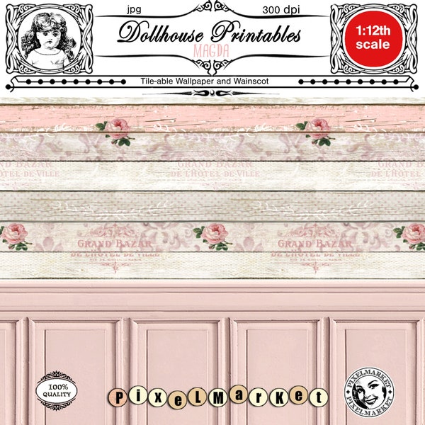 Eucalyptus Pattern Dollhouse Decor Print Eucalyptus Floral Miniature ...