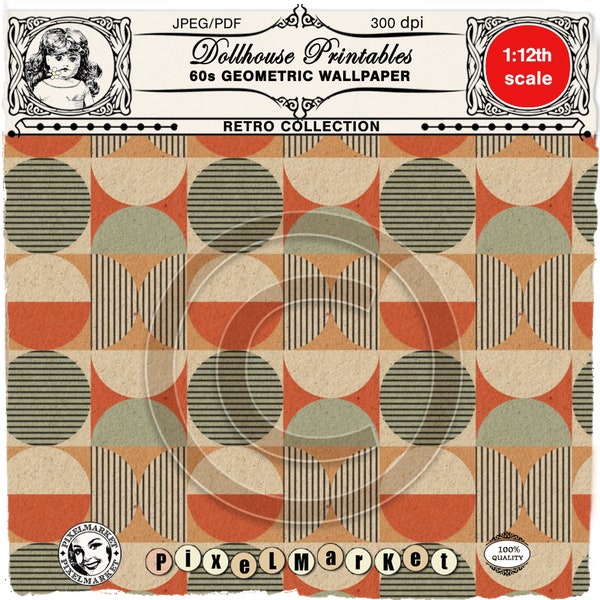 Atomic Starbursts Digital Paper 1950s Atomic Pattern Mid Century Atomic ...