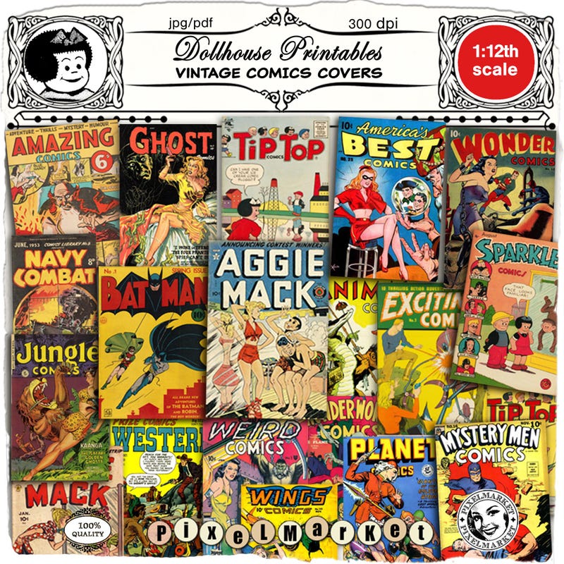 Miniature Comic Book Downloads - Etsy