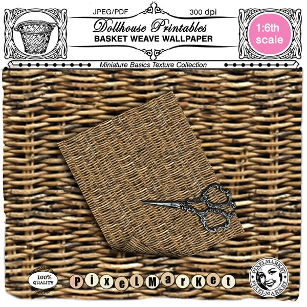 Wicker Wallpaper - Etsy