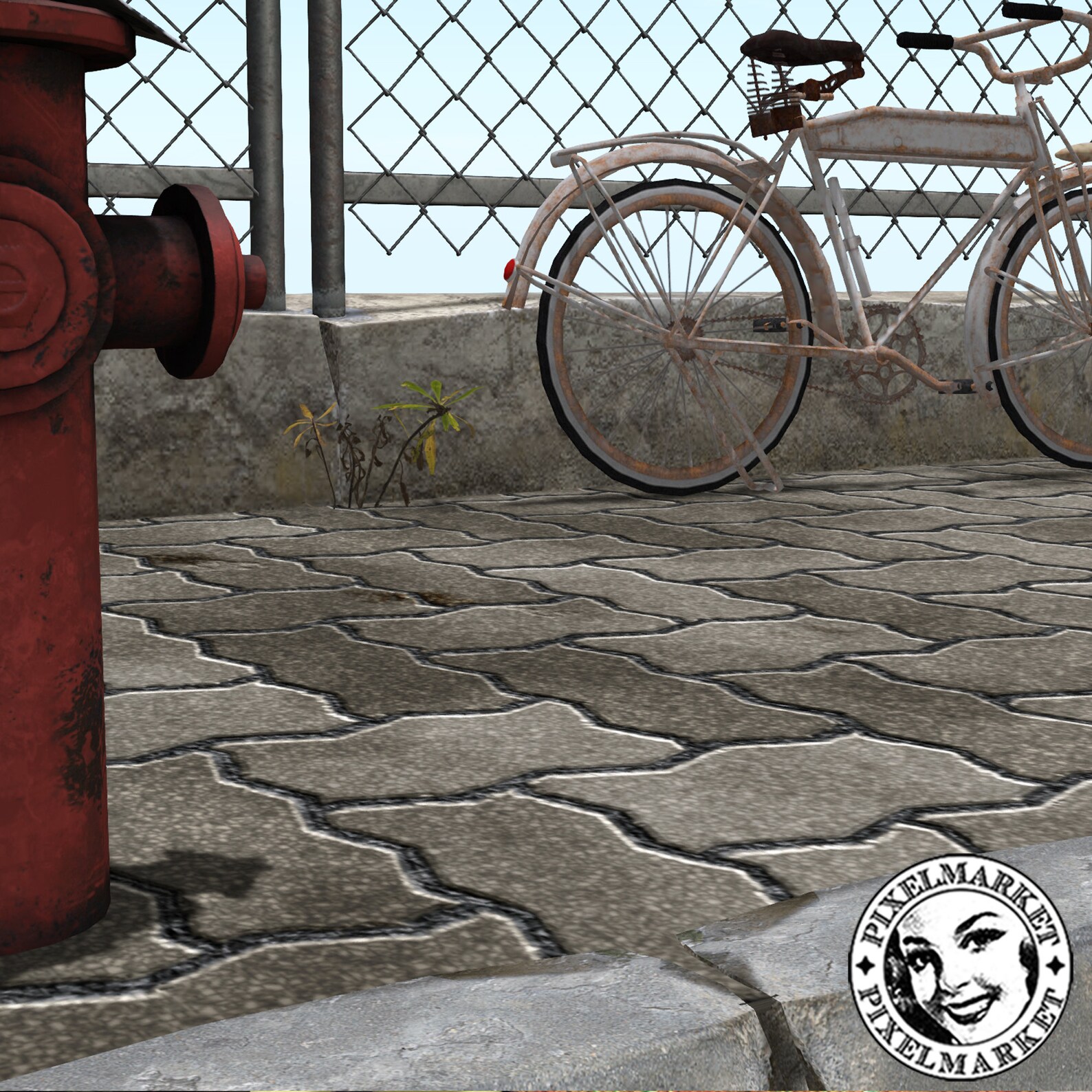 Dollhouse Printable Sidewalk Pavers Flooring Miniature Street Paving ...