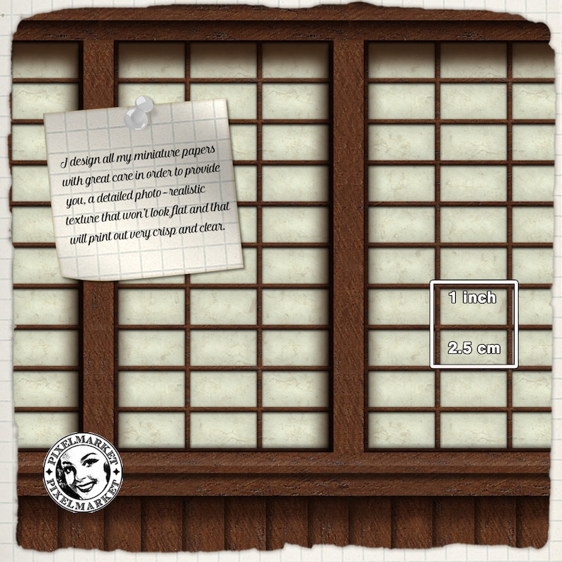 Miniature SHOJI SCREEN WALLPAPERS Printable Japanese Paper - Etsy
