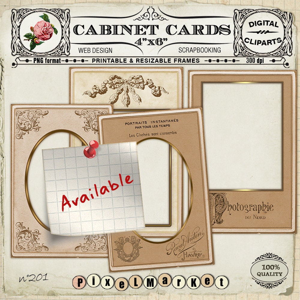 Gold FRAME CLIPART Picture Frame Printable Ornate Photo Frame - Etsy