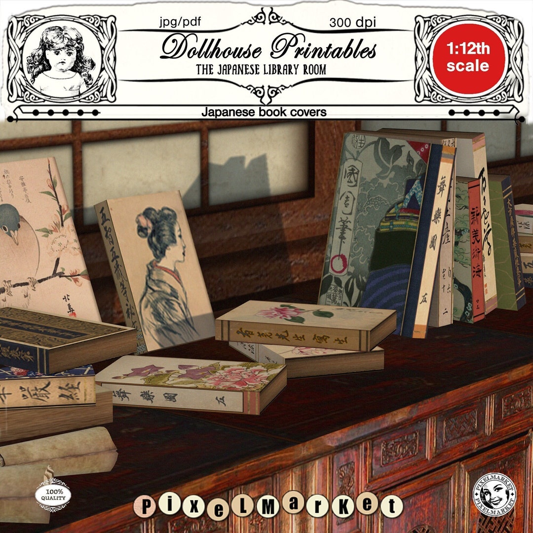 Printable Japanese Book Covers Calligraphy Scrolls and Art Prints ...