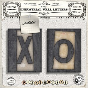 GRUNGE Industrial Alpha Clipart Digital ALPHABET Ransom Note Fonts ...