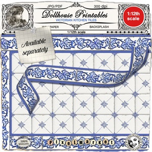 1/12 Victorian Dollhouse Flooring Tiles Printable Elegant Light Beige ...