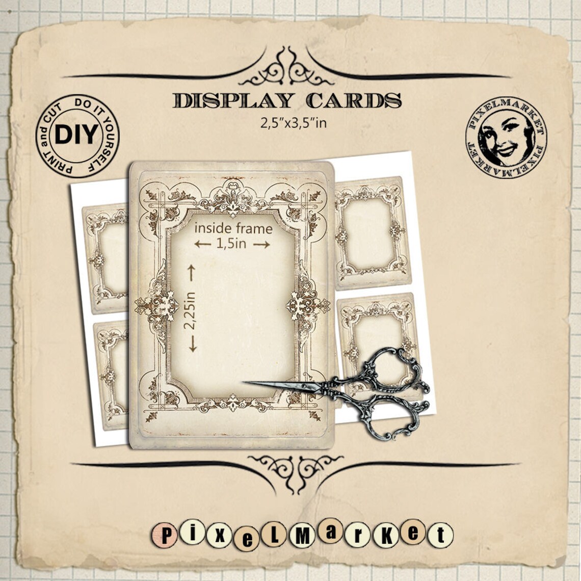 JEWELRY CARDS Printable & Editabletemplates Earring Display Card ...