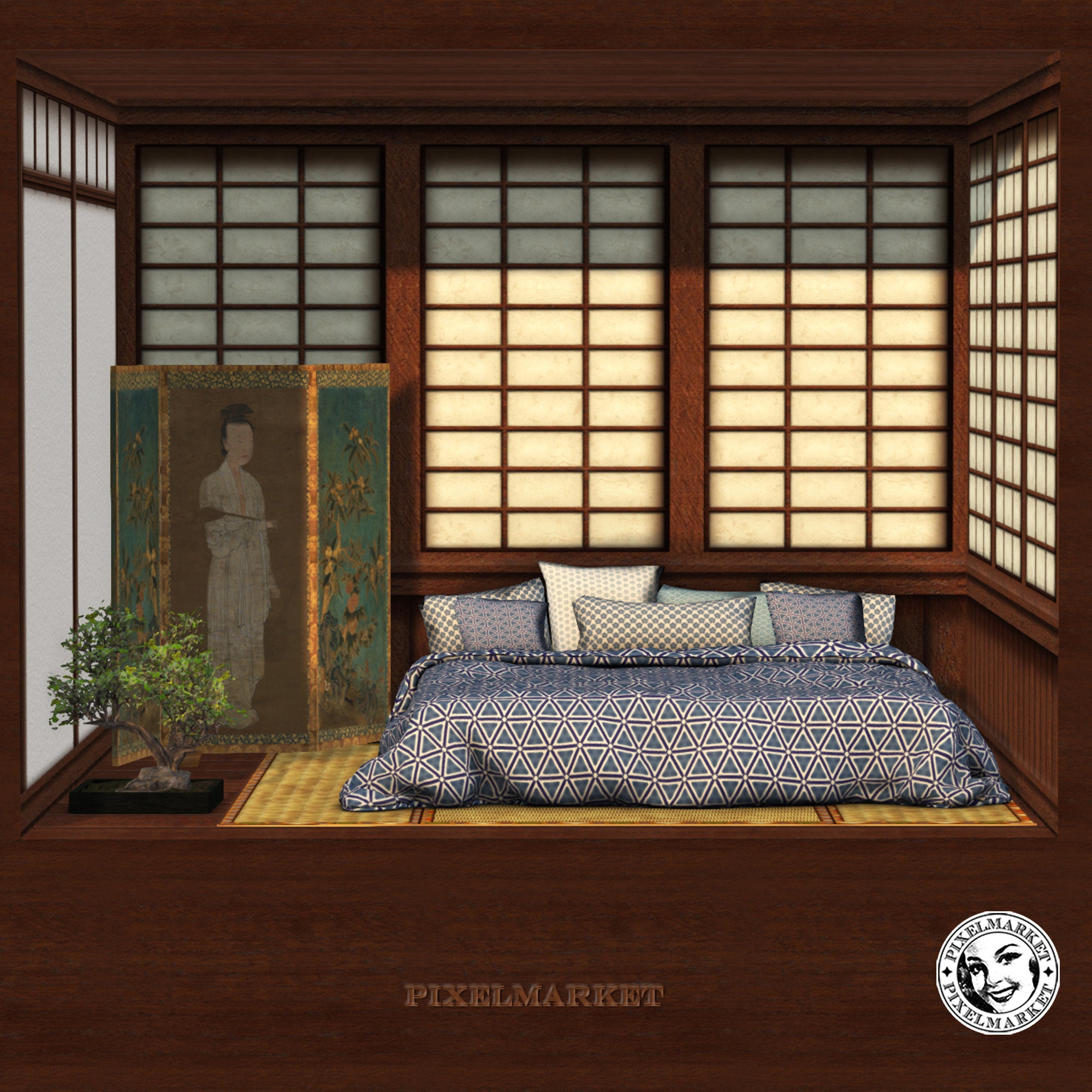 Miniature SHOJI SCREEN WALLPAPERS Printable Japanese Paper - Etsy Australia