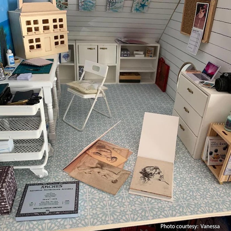 DIY 1/12 Miniature ARTIST STUDIO Supplies Template Download Printable ...