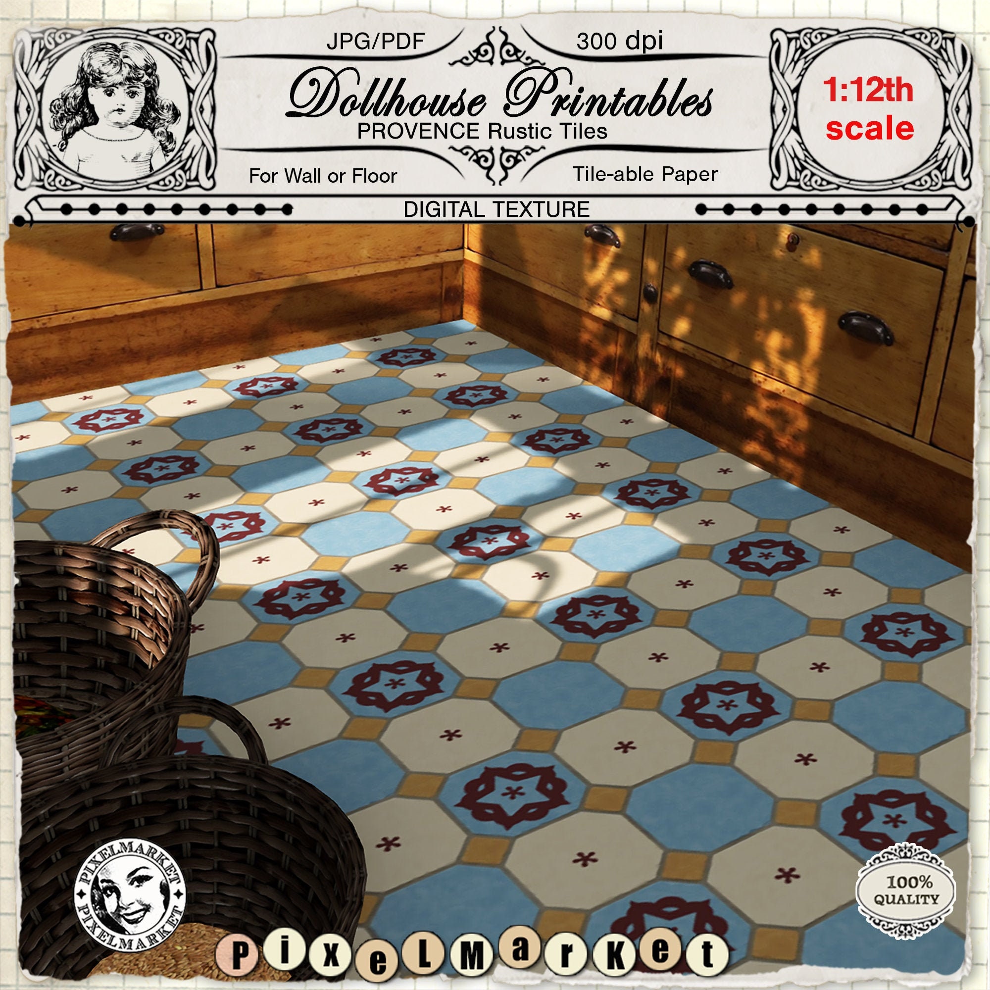 Dolls & Miniatures 12th Scale Dolls House Miniature Digital Sheets ...