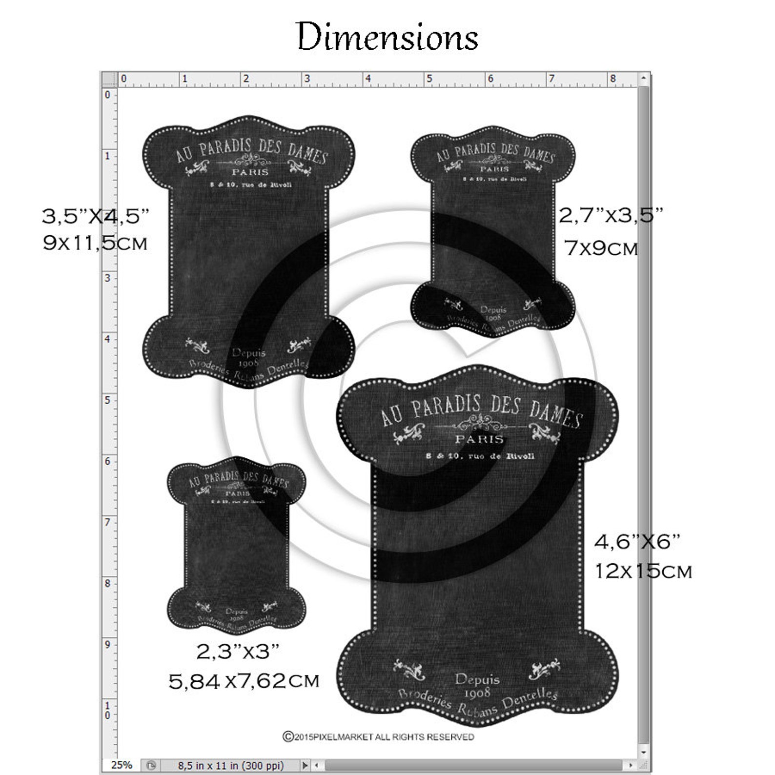 RIBBON STORAGE Lace Keeper Template Sewing Clipart Thread Card - Etsy