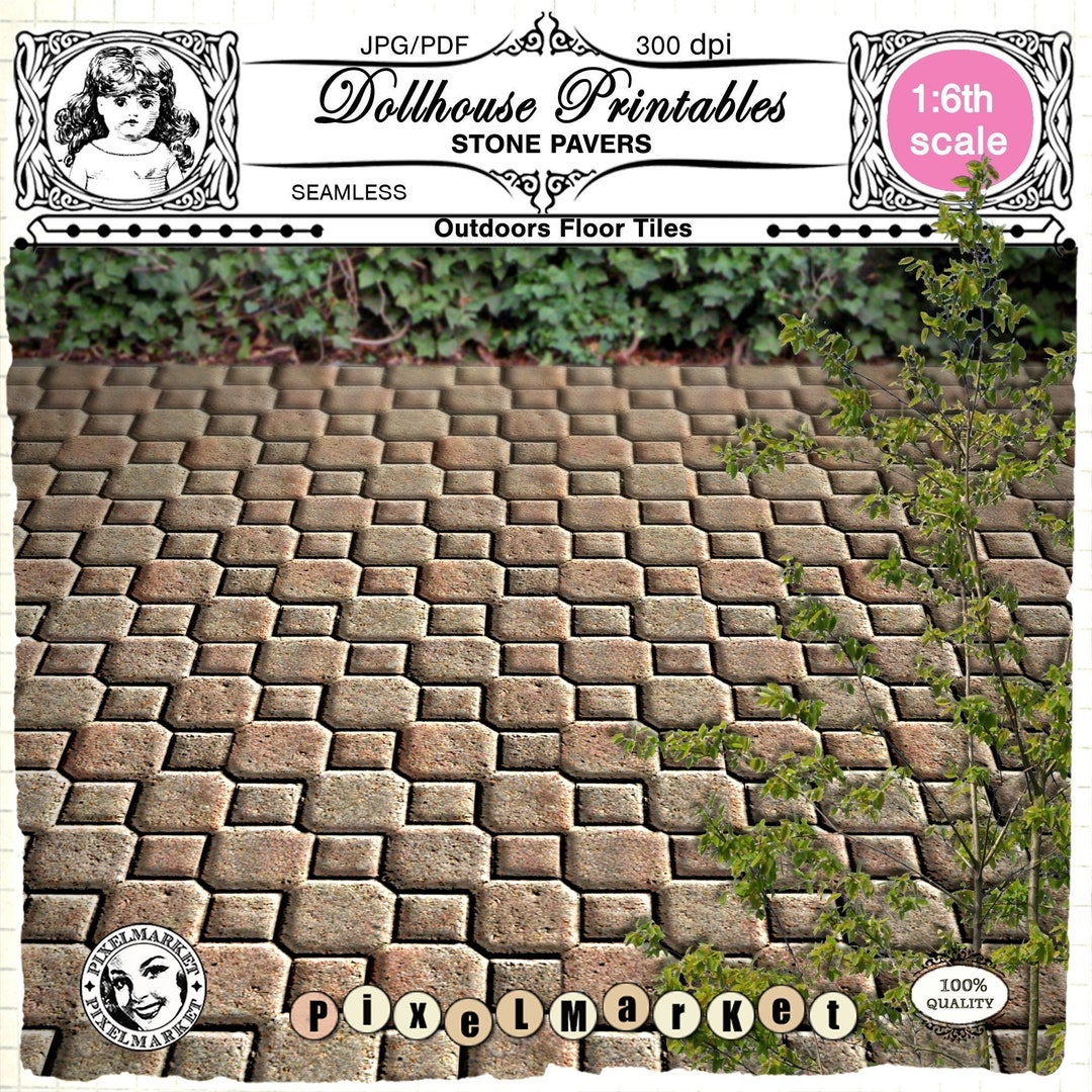 Miniature Outdoor Pavers Floor Tiles Cobblestone Flooring Street ...
