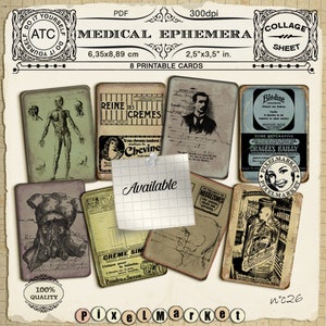ANATOMY EPHEMERA Vintage Medical Illustrations Anatomy Chart Printable ...