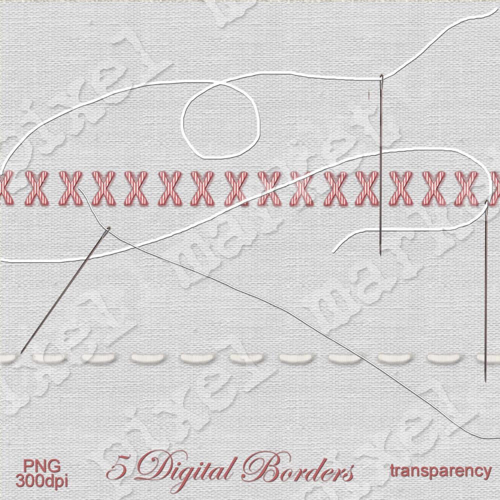 SEWING CLIP ARTS Digital Border Embroidery Frame Clipart | Etsy