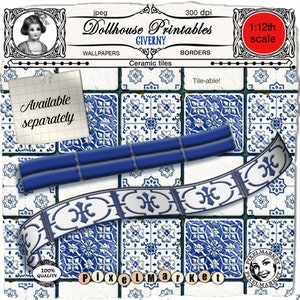 1/12 Victorian Dollhouse Flooring Tiles Printable Elegant Light Beige ...