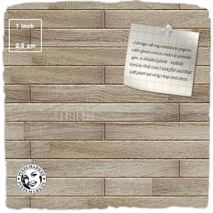 DOLLHOUSE Printable Wood Floor Reclaimed Wooden Flooring 1/6th ...