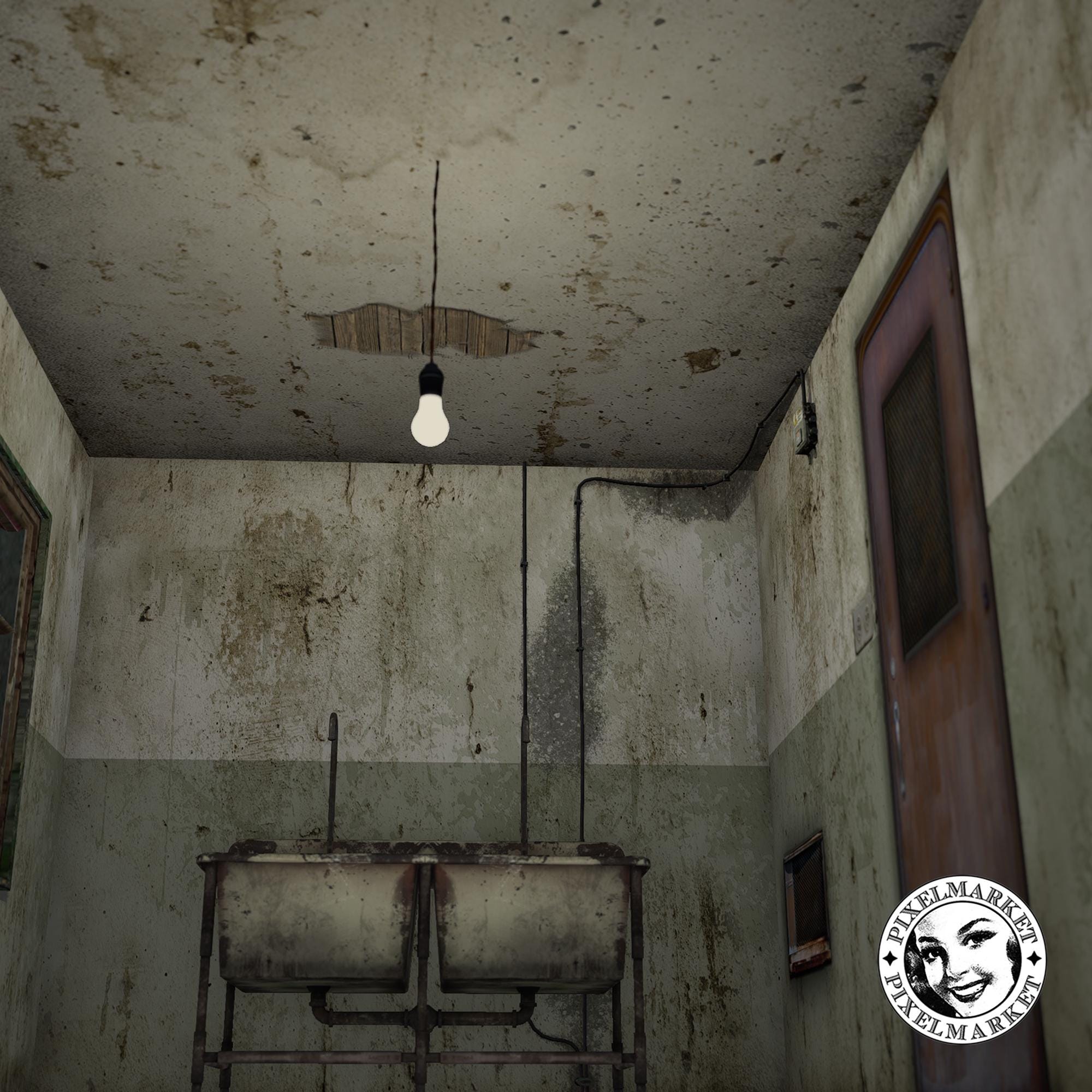 DOLLHOUSE Printable Distressed Ceiling Wallpaper Download for 1/12 ...