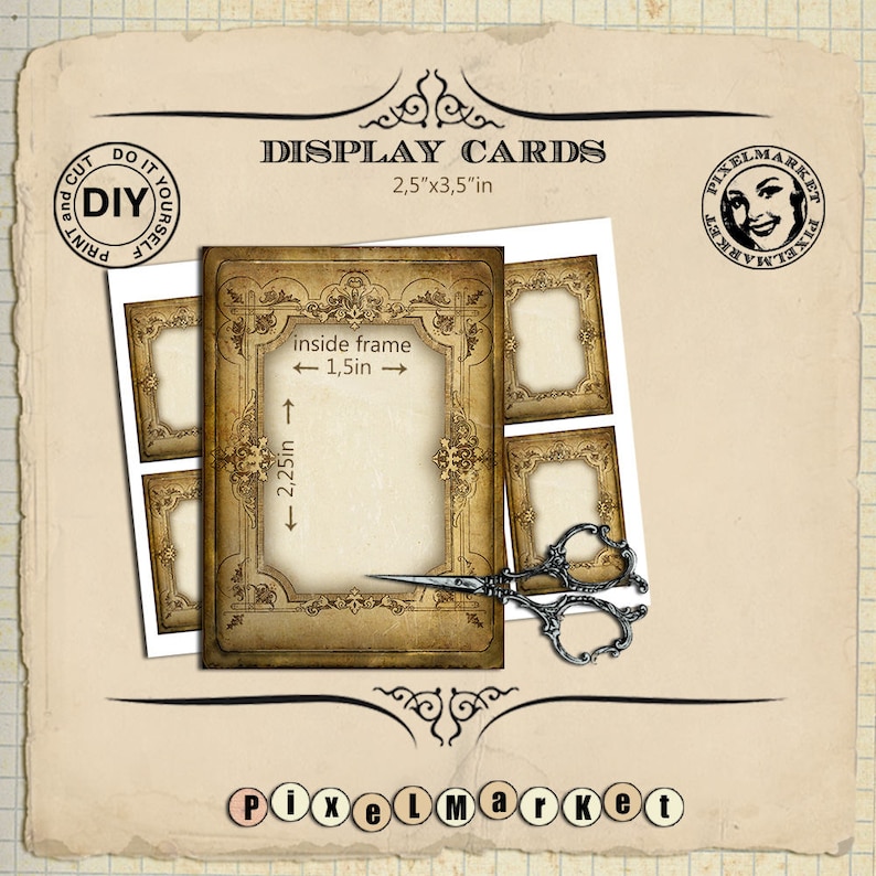 Brooch Displays JEWELRY CARDS Printable & Editable PDF - Etsy