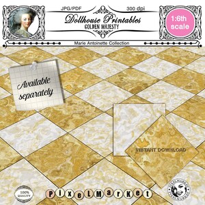 DOLLHOUSE Marble Floor Tiles Elegant Miniature Flooring Cream Tiles ...