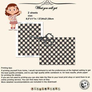 Dollhouse Printable Miniature Flooring Elegant Marble Floor Tiles for 1 ...