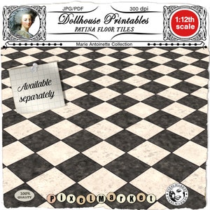 DOLLHOUSE Marble Floor Tiles Elegant Miniature Flooring Cream Tiles ...