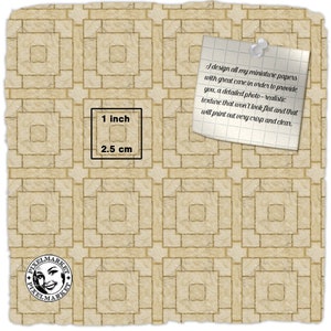 Dollhouse Victorian Patio 1/12 - Antique Sandstone Floor Tiles ...