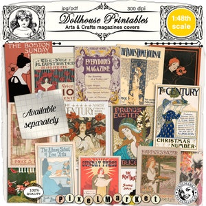 Printable Art Nouveau Mucha Posters for Dollhouse - Instant Download of ...