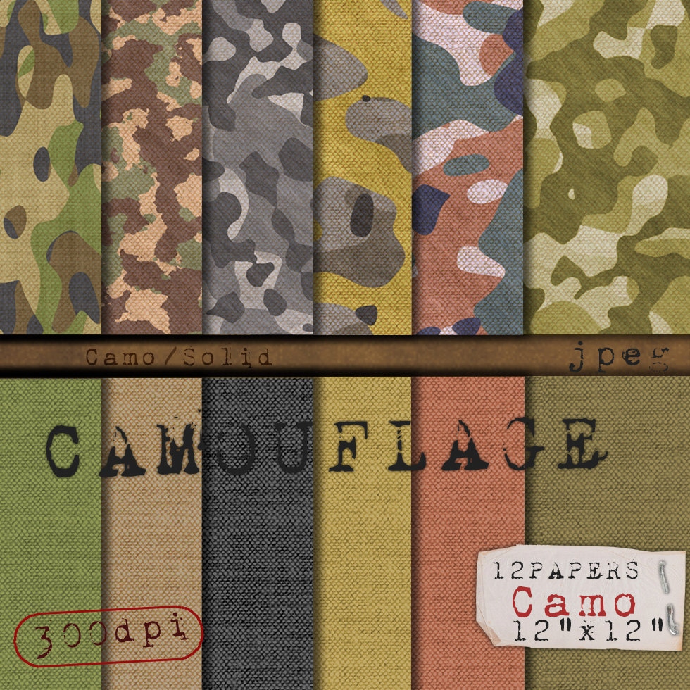 Digital CAMO PAPER Realistic Military Fabric Texture | Etsy