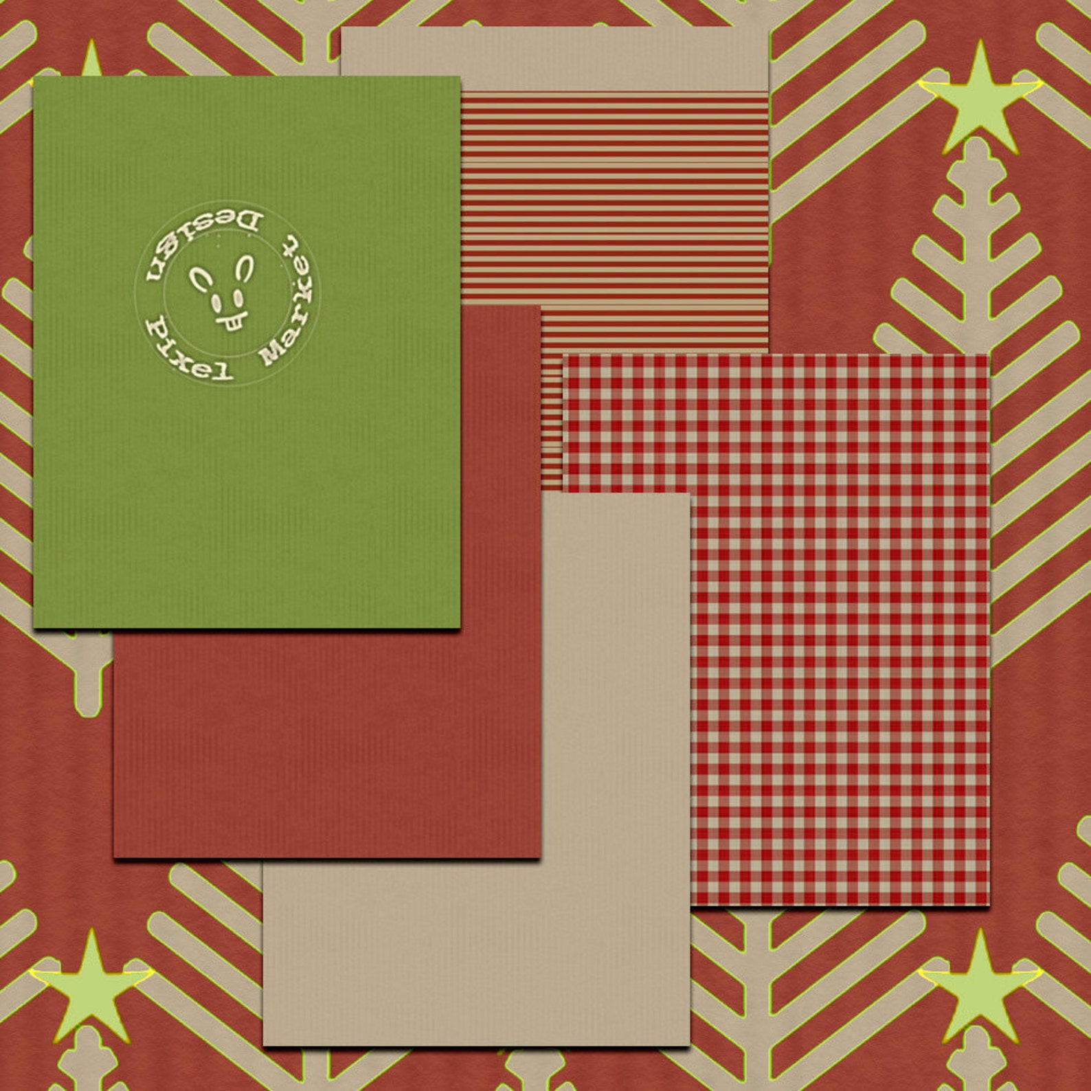 NORDIC PAPERS SET Printable Giftwrap Primitive Wrapping Paper | Etsy