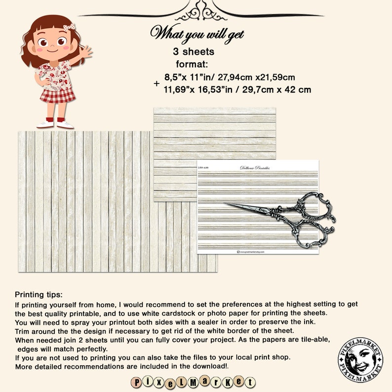 Playscale Miniature FLOORING Printable Rustic Wooden Floor - Etsy