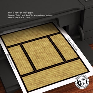 DOLLHOUSE Black TATAMI MAT Flooring Printable Japanese Straw Mat Tatami ...