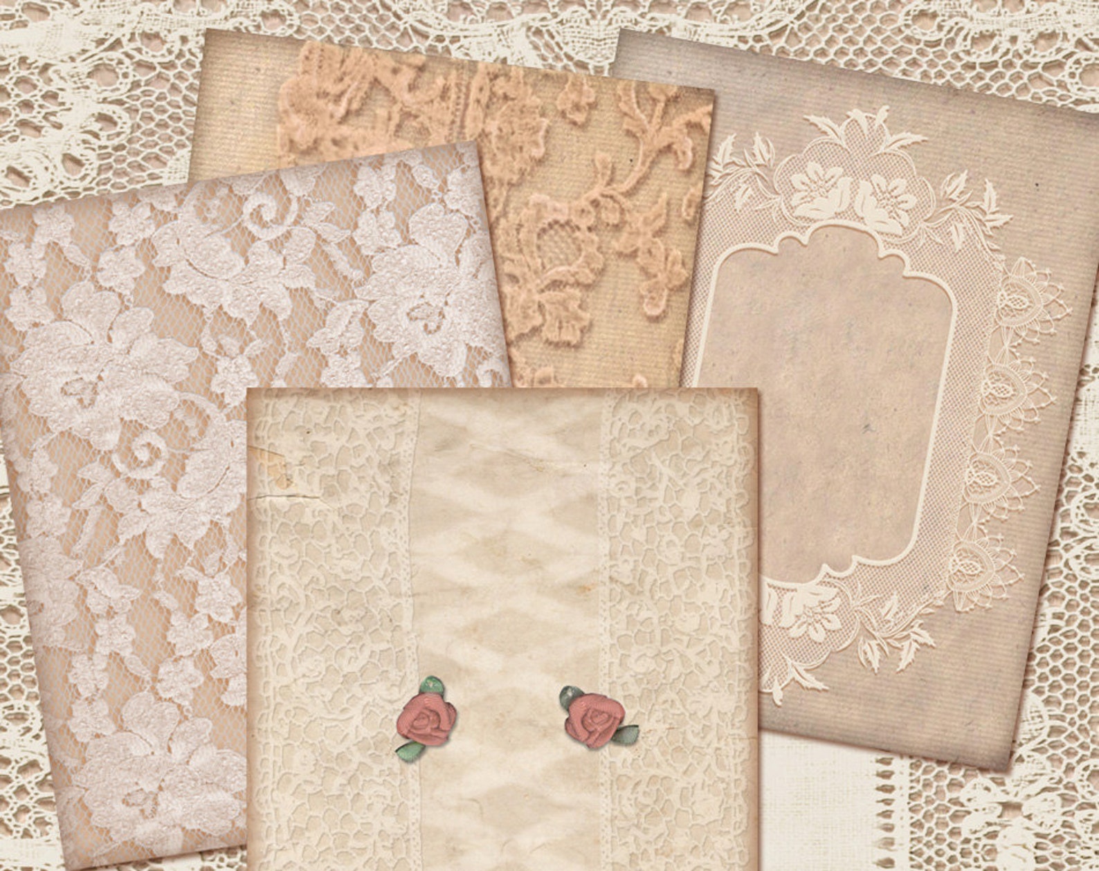 Vintage LACE BACKGROUND Printable Lace Paper Pack 85x11 Web - Etsy