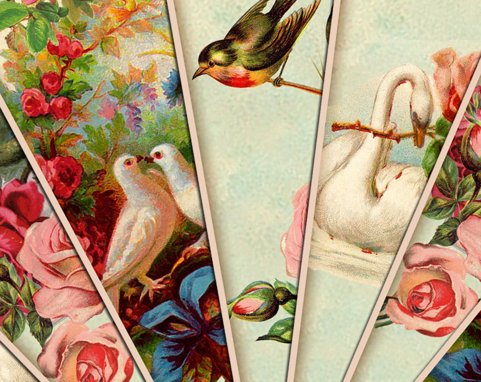 Victorian HAND FAN Template Printable Folding Fan Diy Papercraft ...