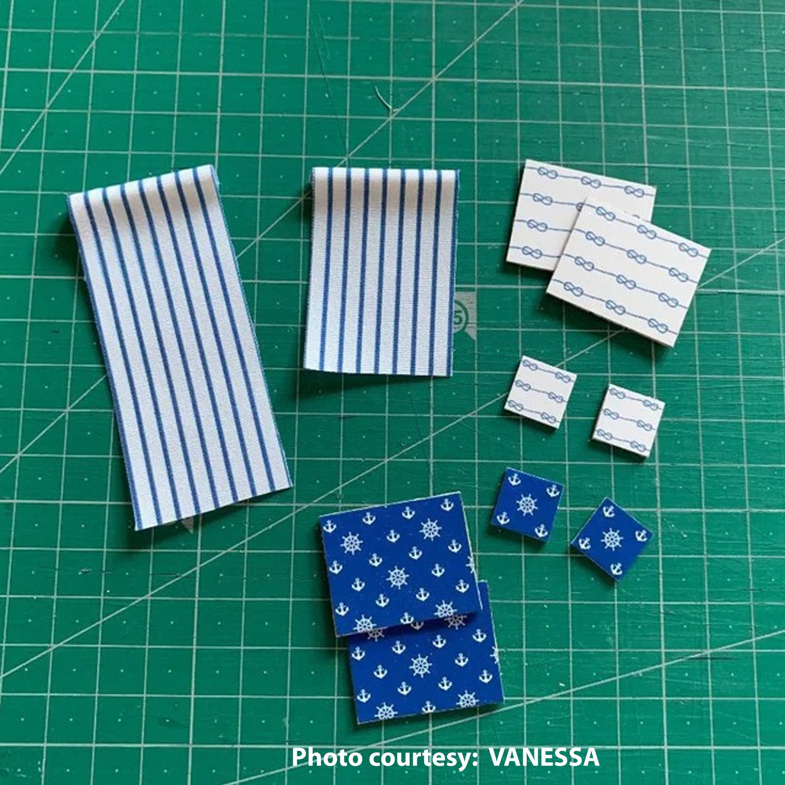 DOLLHOUSE 1:12th / Playscale MINIATURE Nautical Fabric Prints - Etsy