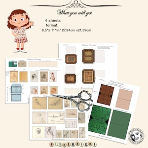 DIY 1/12 Miniature ARTIST STUDIO Supplies Template Download Printable ...