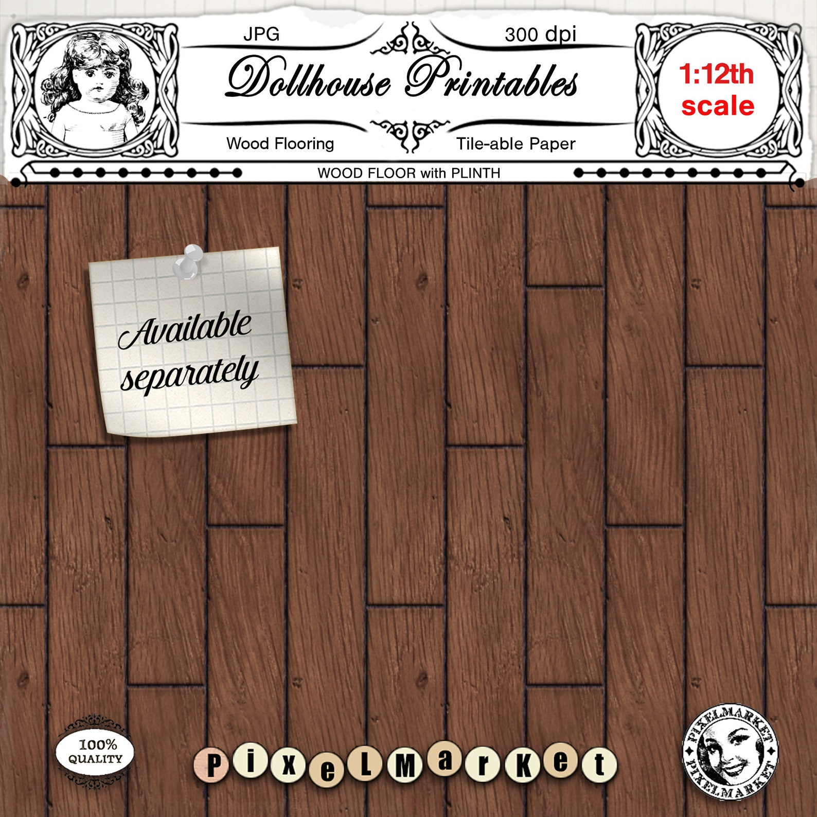 Gothic DOLLHOUSE Printable Victorian Wallpaper & Wainscot - Etsy