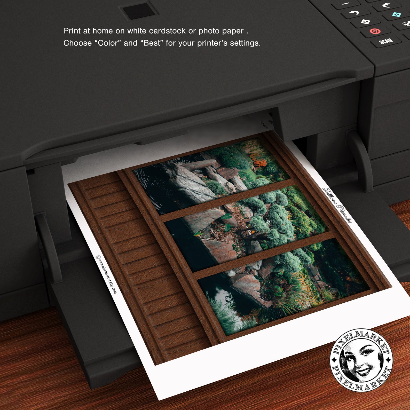 Miniature SHOJI SCREEN WALLPAPERS Printable Japanese Paper Screen Panel ...