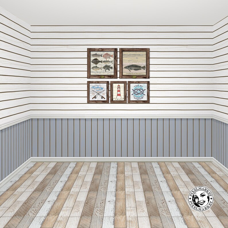 DOLLHOUSE 1/12 Miniature Printable FLOORING Weathered Wood | Etsy